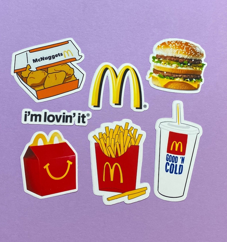 McDonalds Sticker Journal Stickers Cute Planner Stickers | Etsy