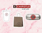 Chipotle Stickers Chipotle Sticker Pack Food Stickers - Etsy