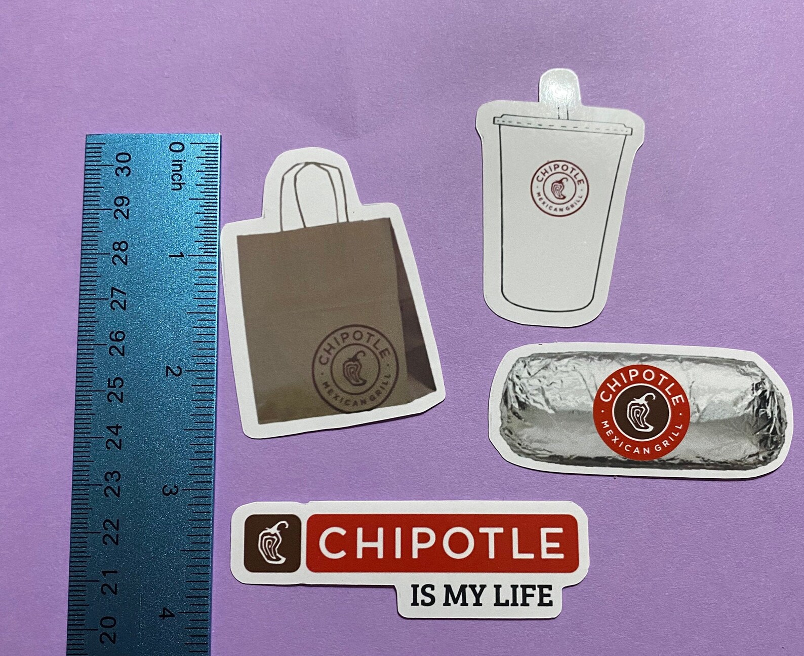 Chipotle Stickers Chipotle Sticker Pack Food Stickers | Etsy