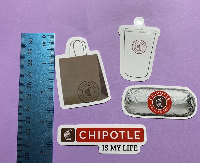 Chipotle Stickers, Chipotle Sticker Pack, Food Stickers - Etsy
