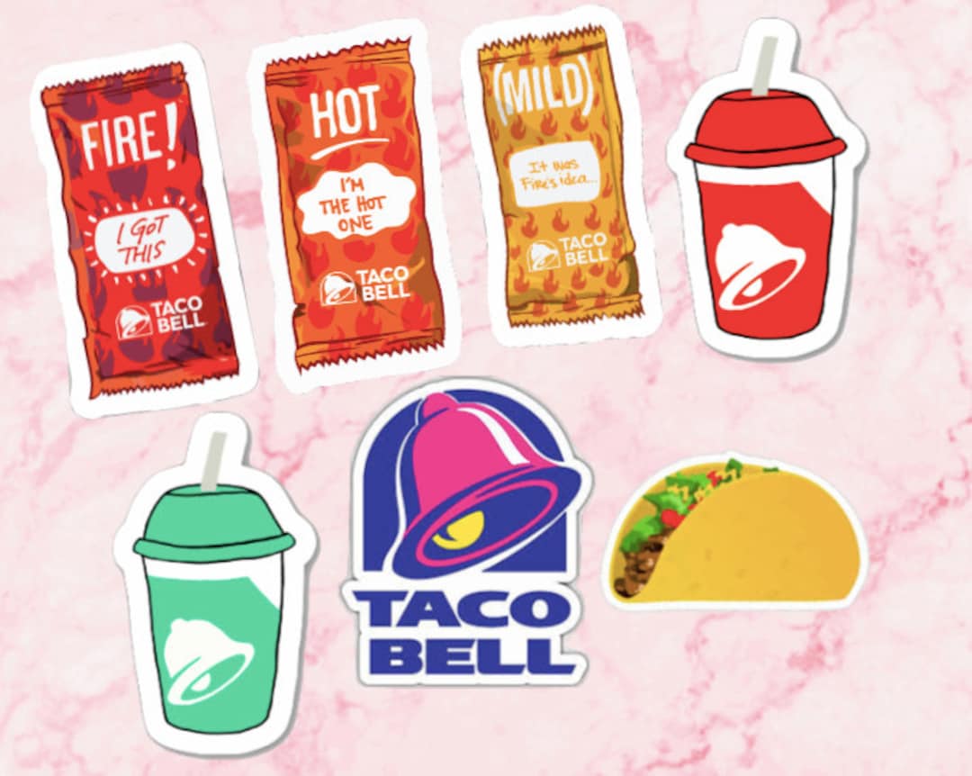 Taco Bell Sticker Pack, Taco Bell Stickers Taco Bell Planner Stickers ...