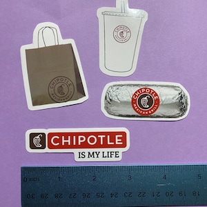Chipotle Stickers, Chipotle Sticker Pack, Food Stickers - Etsy