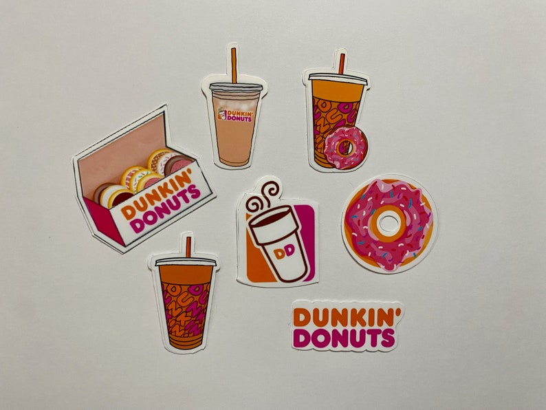 Dunkin Sticker Pack Dunkin Donuts Sticker Bundle Iced Coffee - Etsy