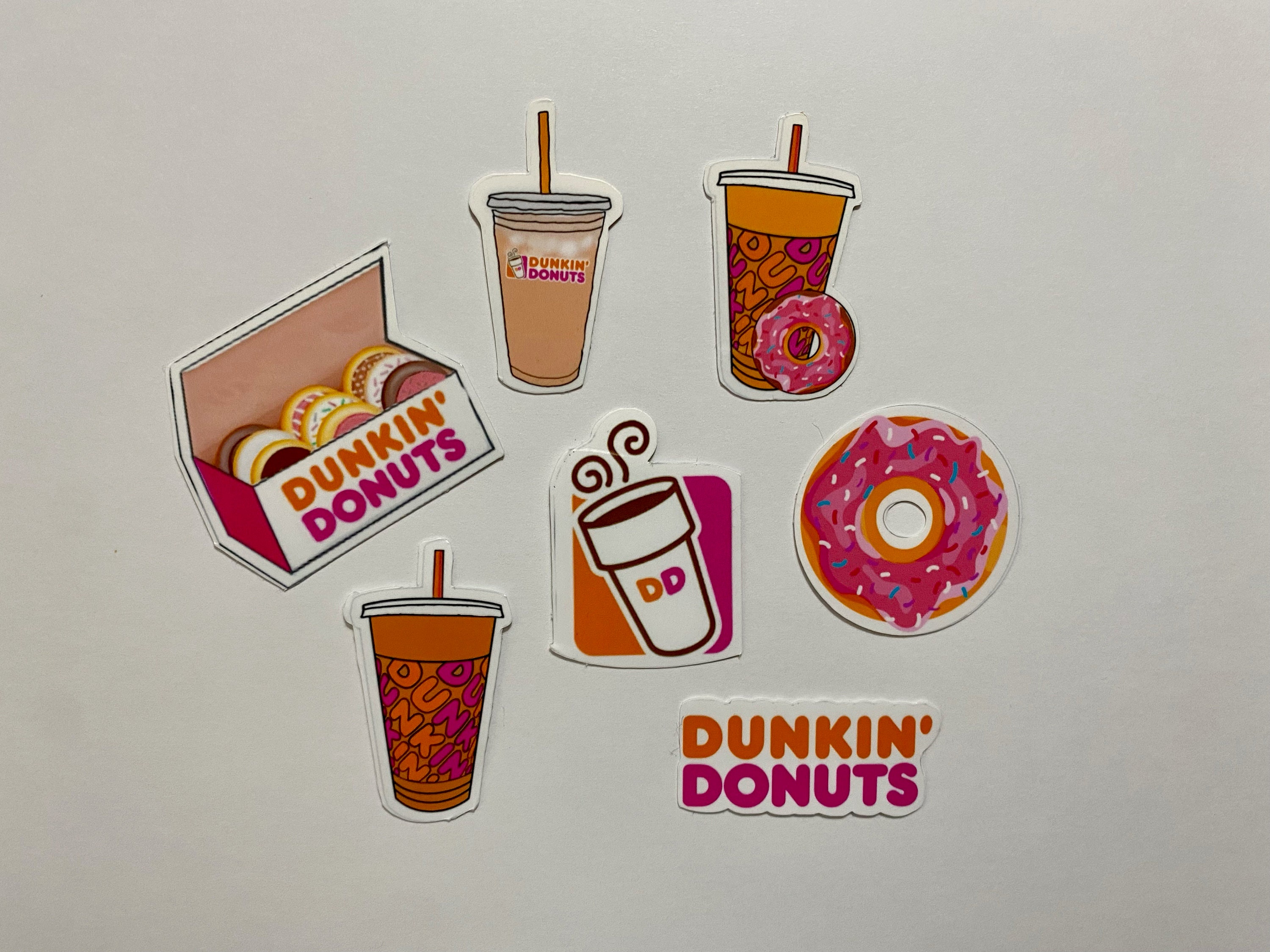 Dunkin sticker pack dunkin donuts sticker bundle iced coffee | Etsy