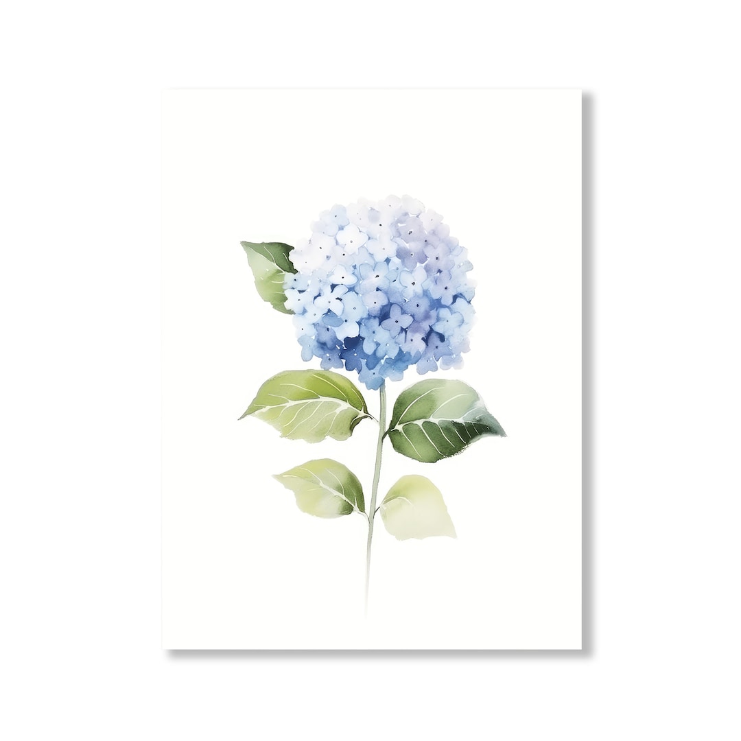 Hydrangea Printable, Hydrangea Print Download, Digital Prints, Blue ...