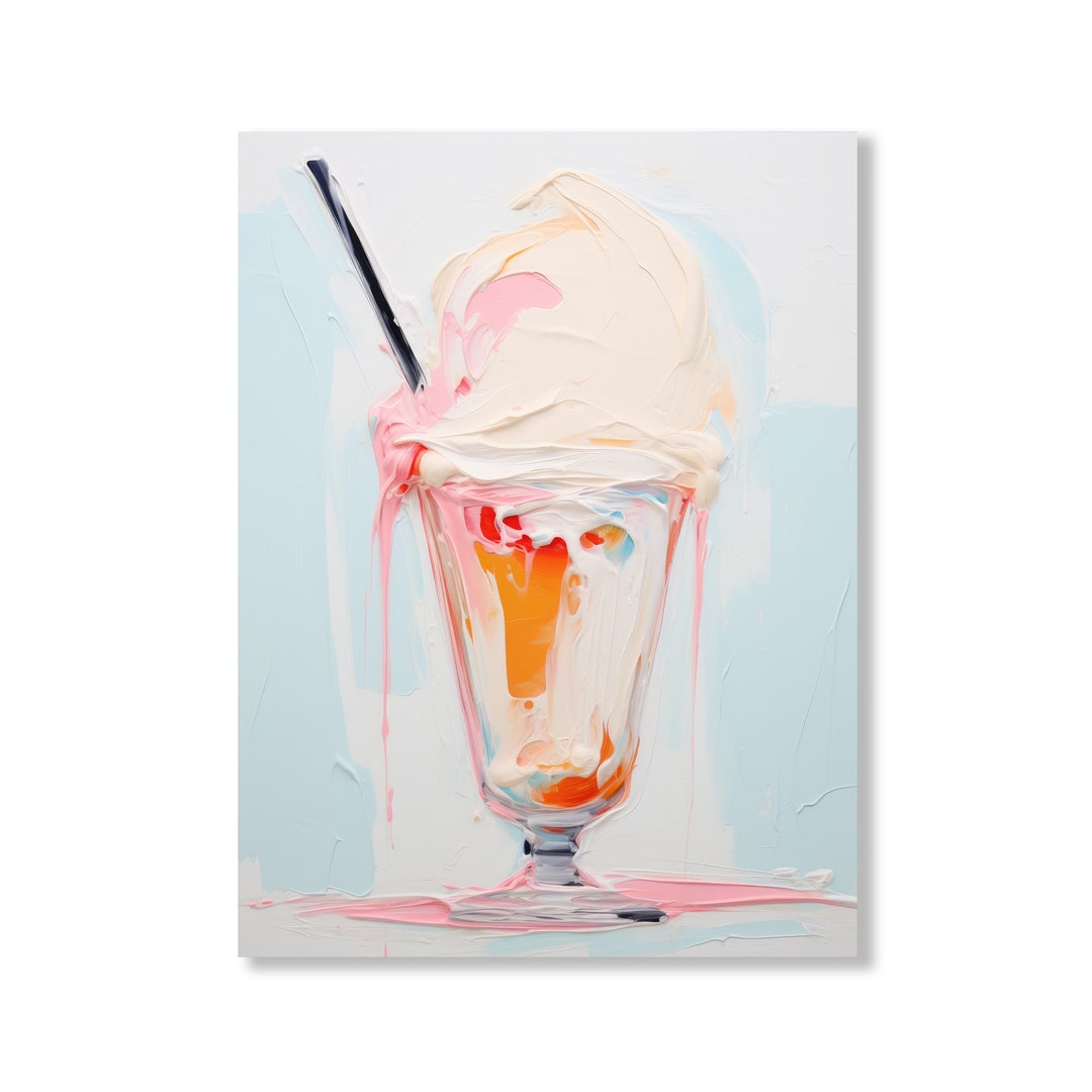 Ice Cream Sundae Print: Trendy Kitchen Wall Art (digital Prints) - Etsy