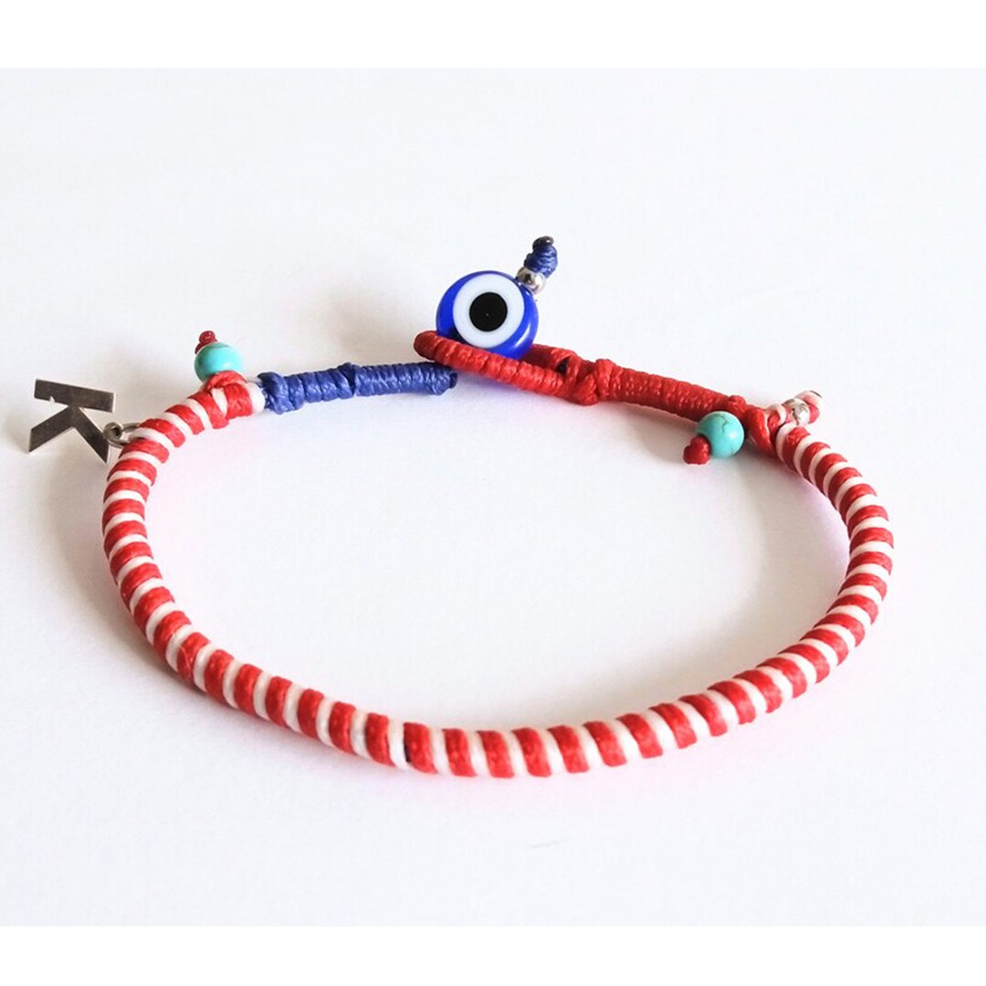 March Bracelet/greek Tradition/greek March Bracelets/red and White ...