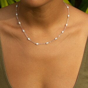 Multiple Drop Pearls Choker Necklace, Good Luck Charm, Wedding Pearl ...