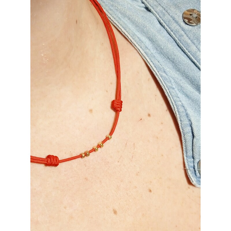 Red String Necklace - Etsy