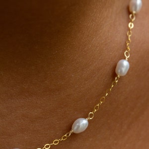 Multiple Drop Pearls Choker Necklace, Good Luck Charm, Wedding Pearl ...