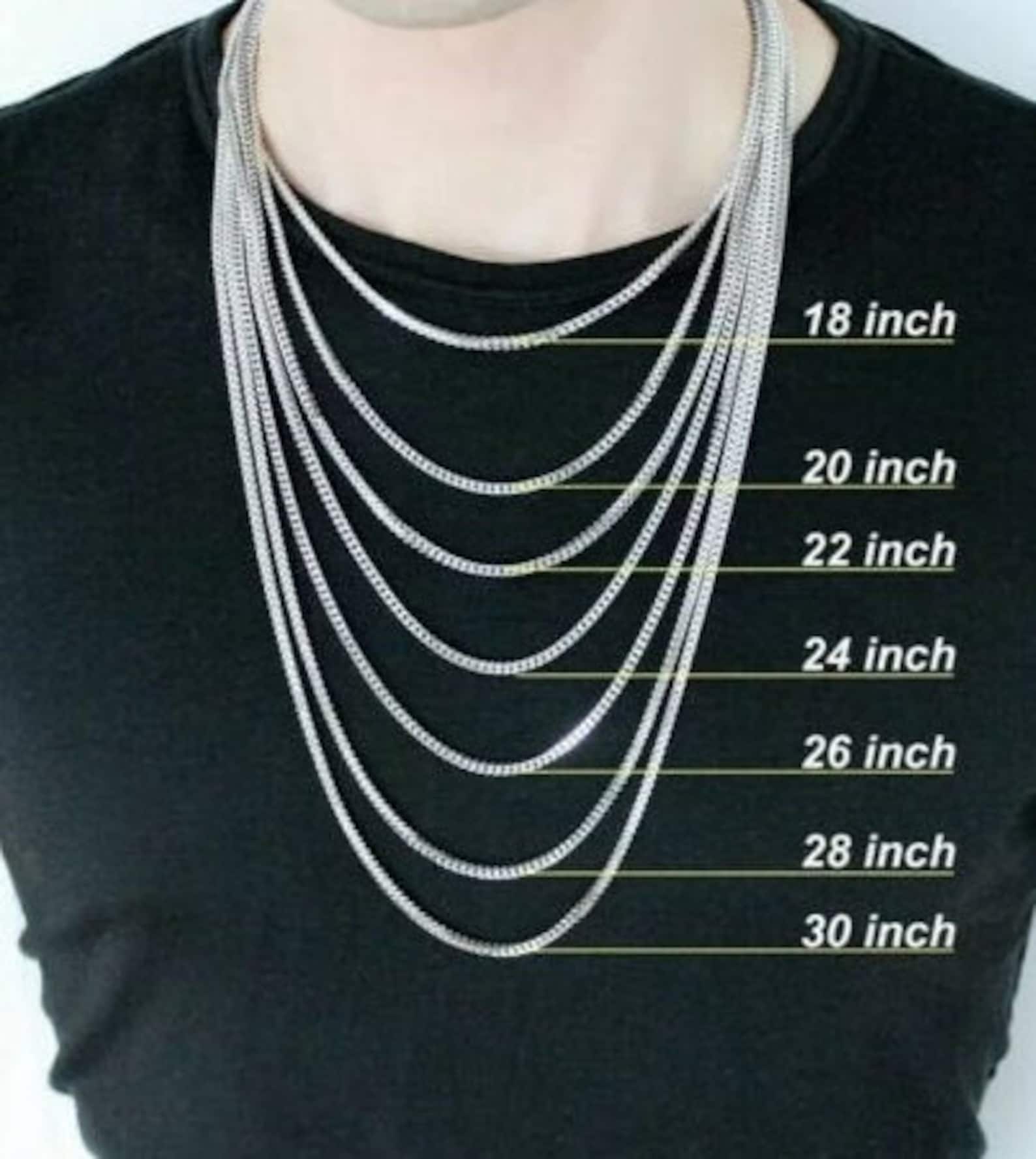 Solid 925 Sterling Silver, Moon Cut Ball Bead Chain Necklace, Made in ...