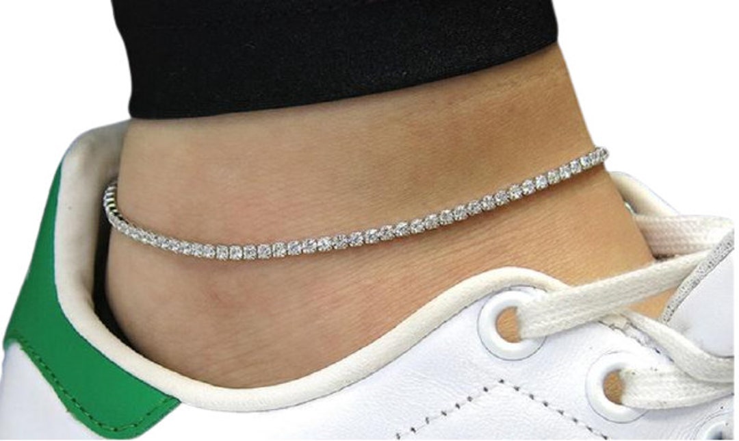 Diamond Anklet, 925 Sterling Silver, Gift for Woman, SALE - Etsy