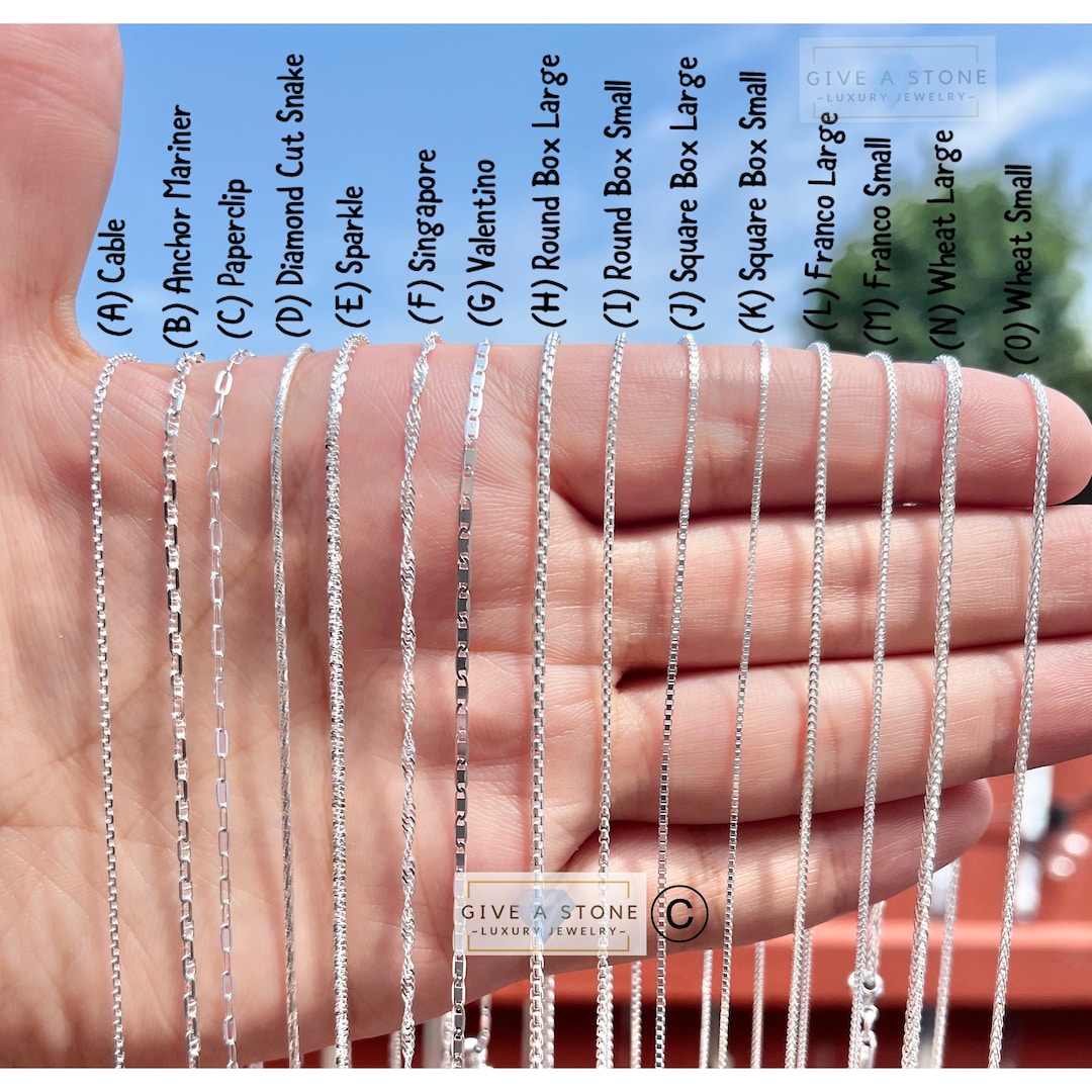 925 SOLID Silver Adjustable Chain, Any Size up to 24inch , Singapore ...