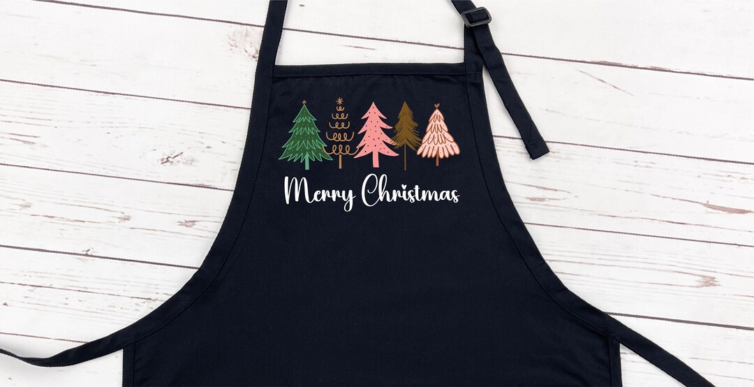 Christmas Tree Apron, Merry Christmas Apron, Christmas Apron, Christmas ...