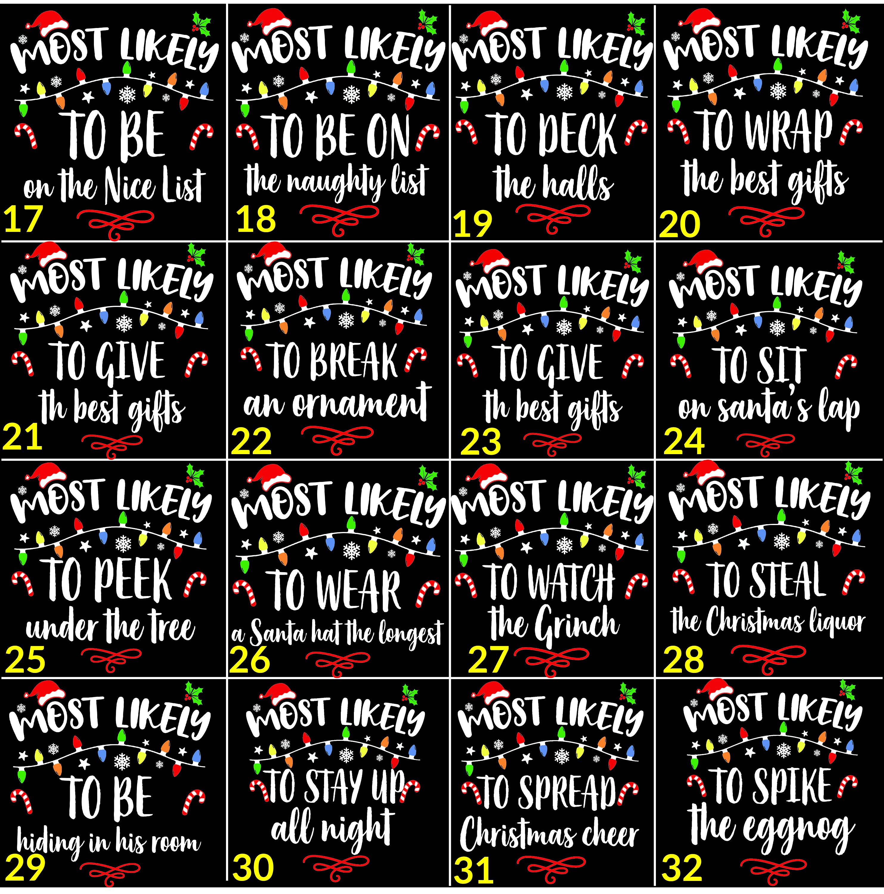 80 Quotes Most Likely Shirt, Custom Christmas Shirt, Funny Christmas ...