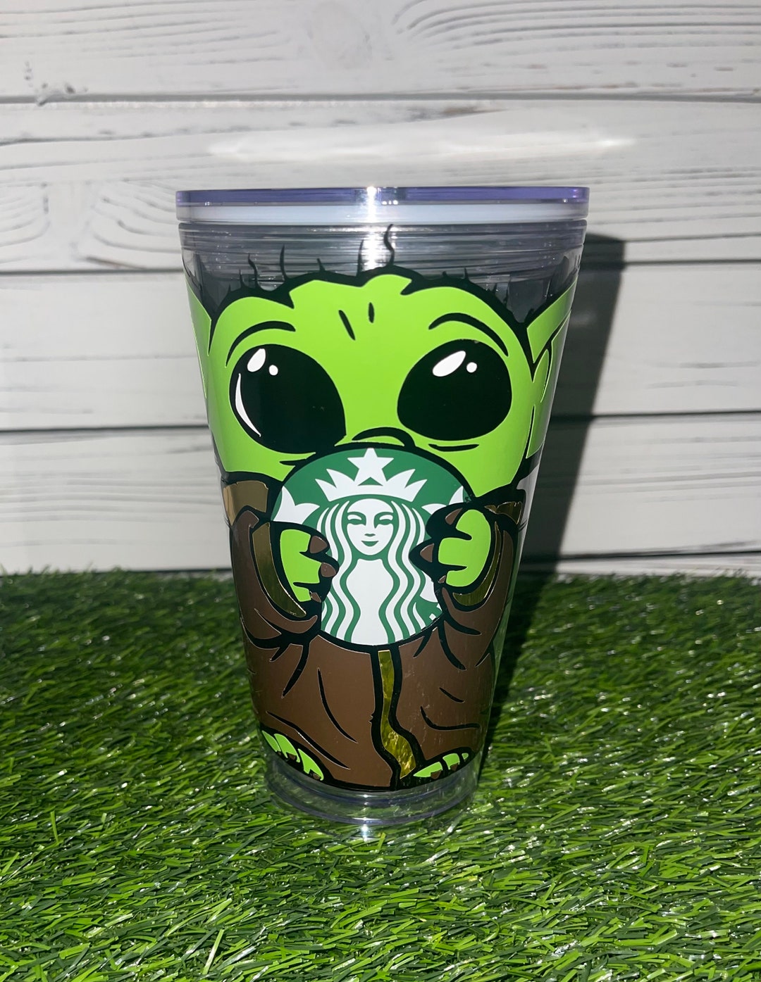 Starbucks Cold Cups , Plastic 16 Oz Cups, Yoda Starbies, Starbucks ...