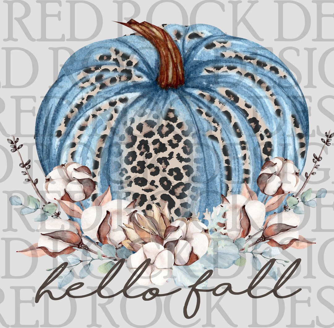 Hello Fall Leopard Pumpkin - Etsy