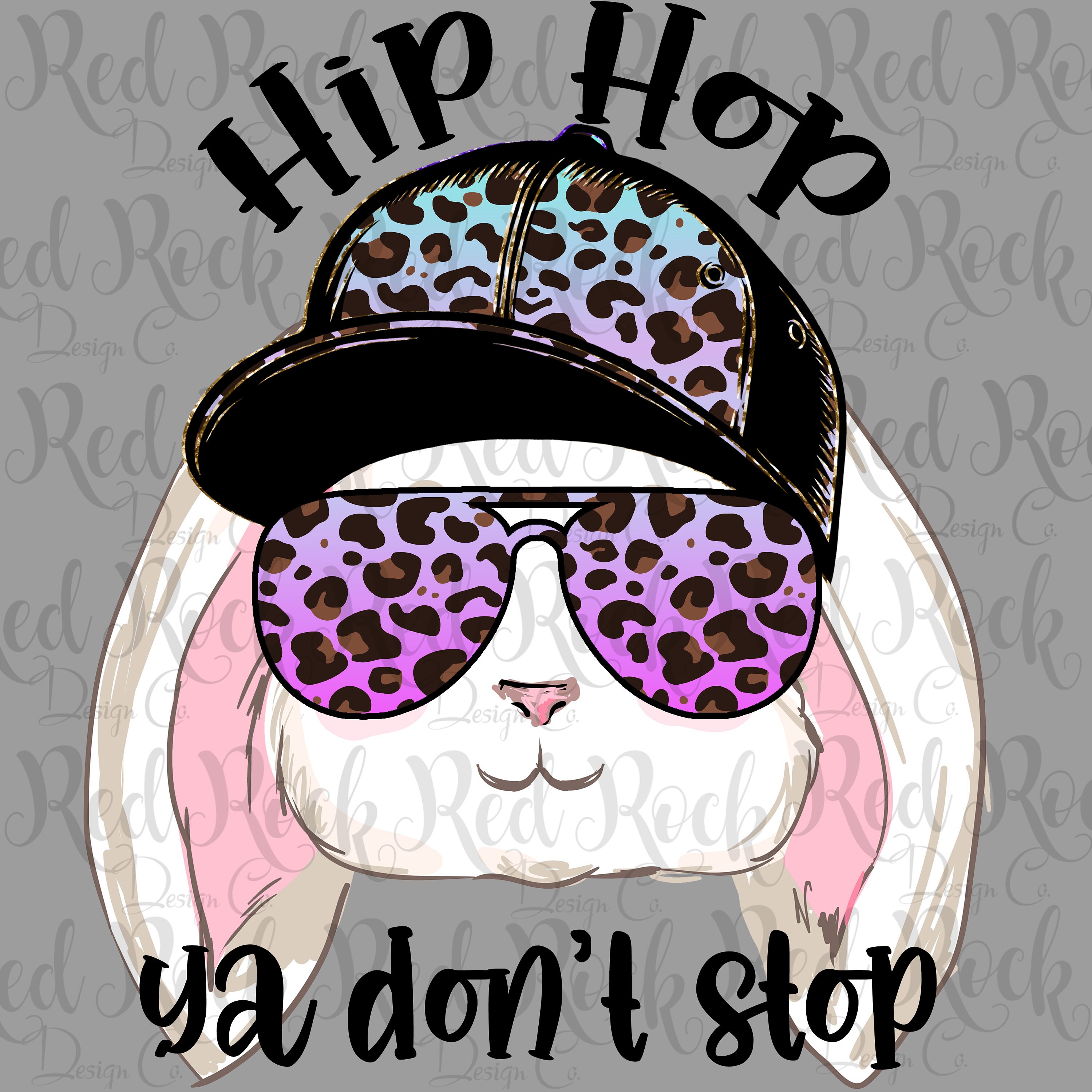 Hip Hop Ya Don't Stop Bunny Leopard - Etsy
