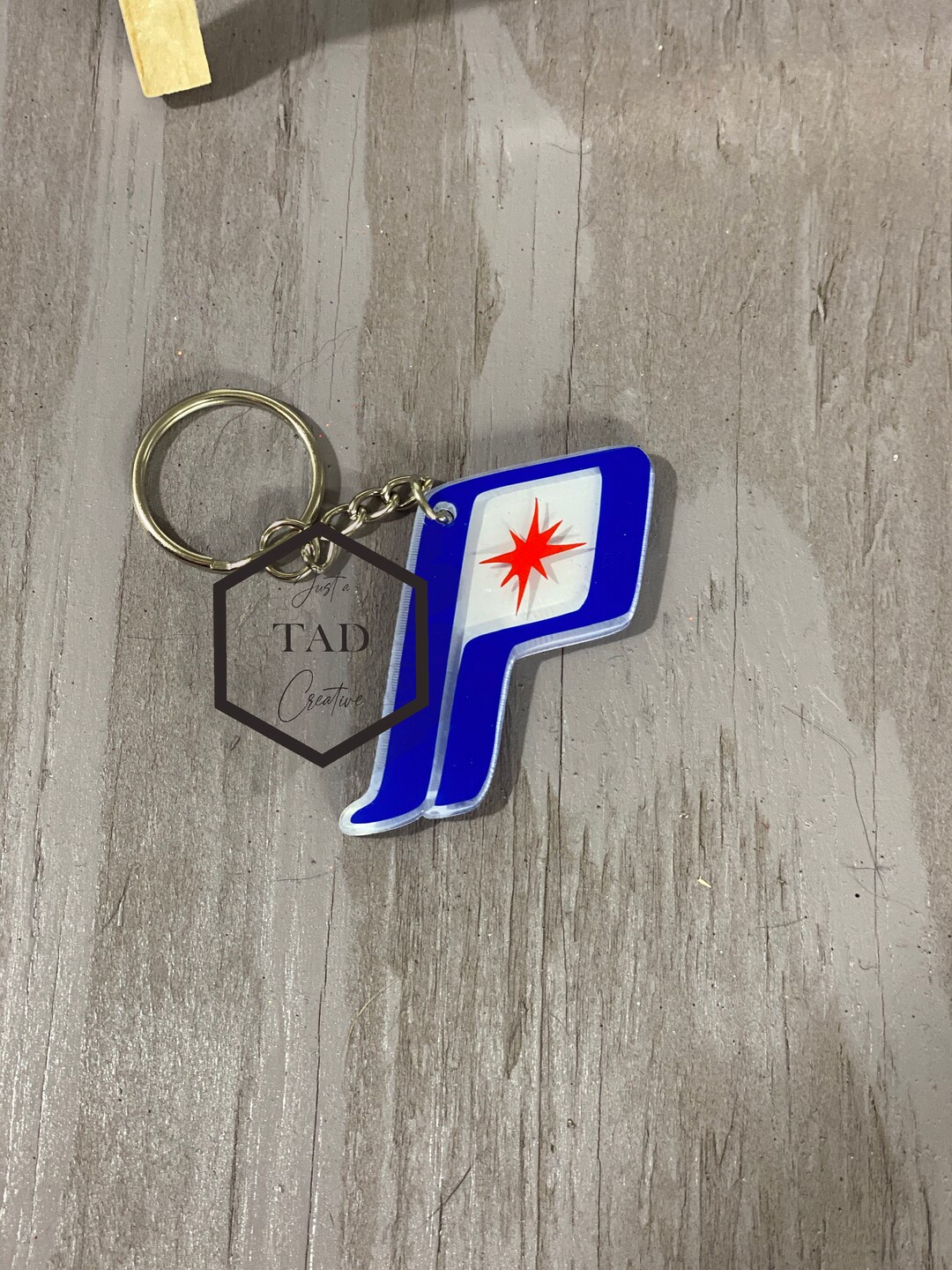 2 Standard Slanted p Red White & Blue - Etsy