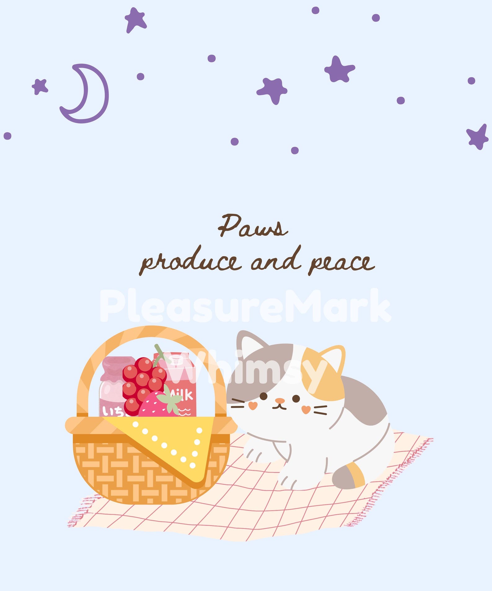 A4 Printable Cozy Cat Art – Cute Kawaii Digital Wall Art | Peaceful Pet ...