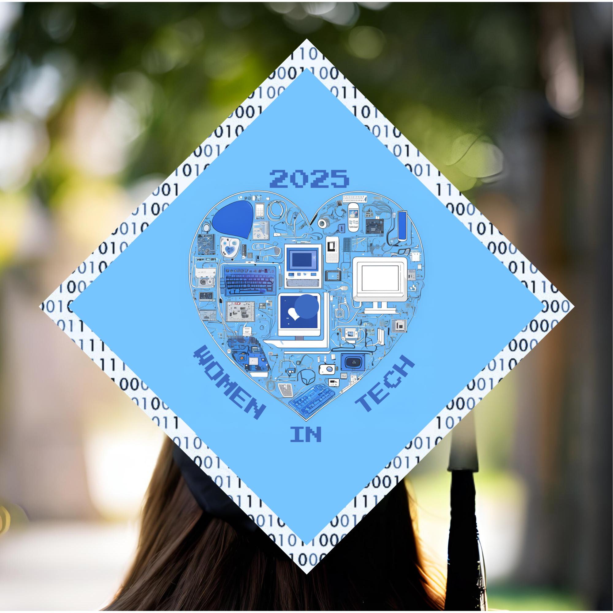 2025 Women in Tech Graduation Cap Topper – Digital Download | STEM Grad ...