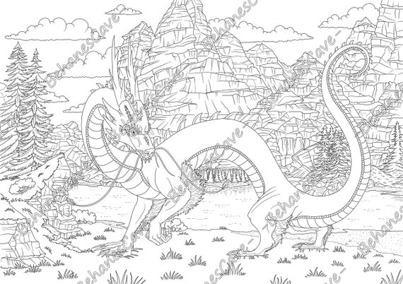 Eastern Dragon. Dragons. Coloring Book. Vol 1. Digital PDF | Etsy