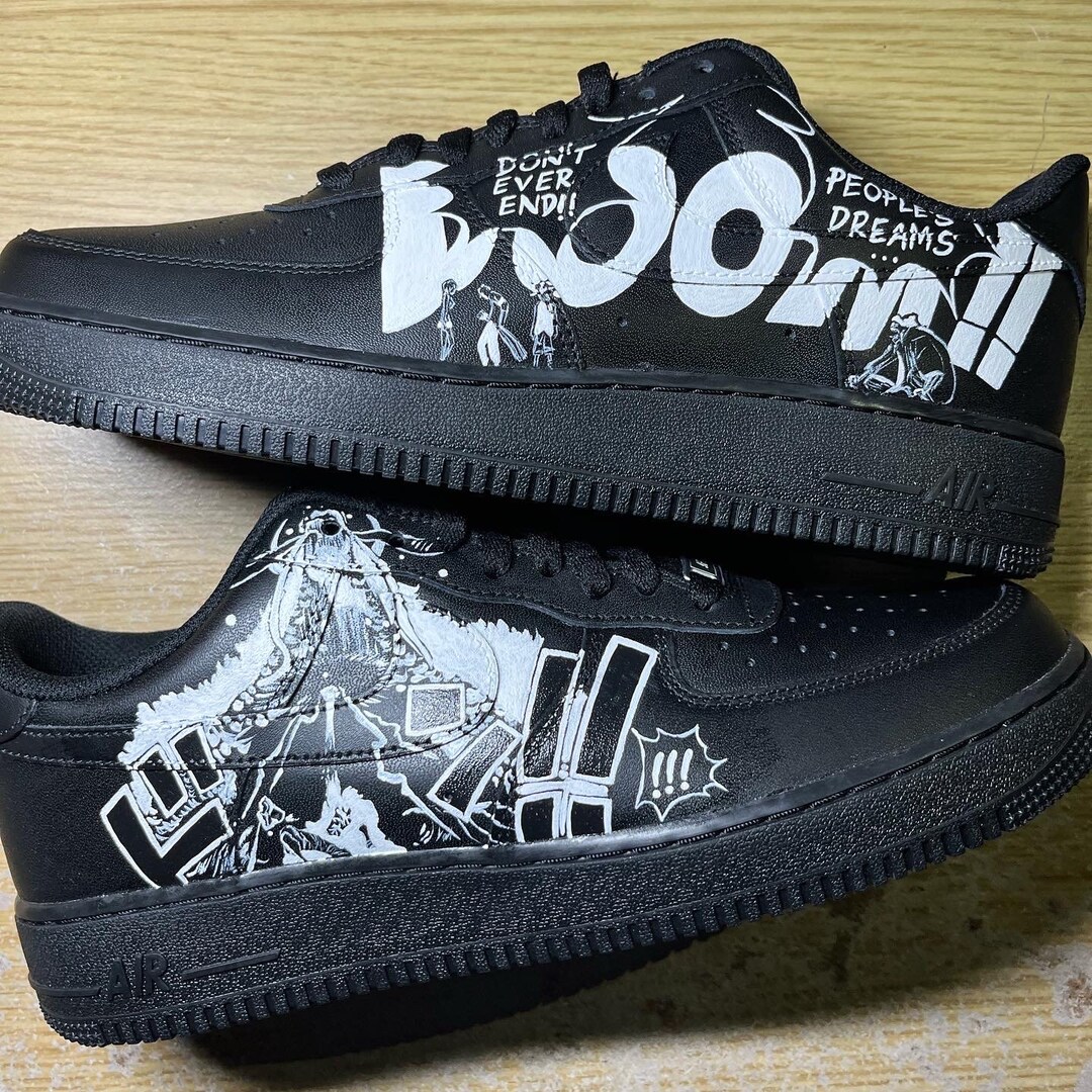 Manga Panel Custom Sneakers BLACK Edition - Etsy