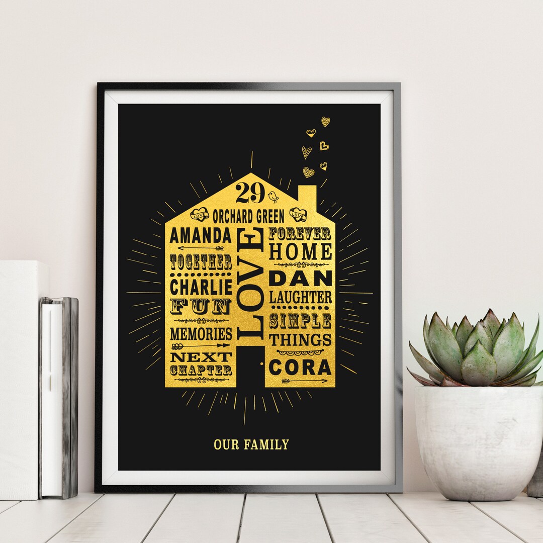 Personalised Family Print, Custom Family Gift, Couple Gift ...