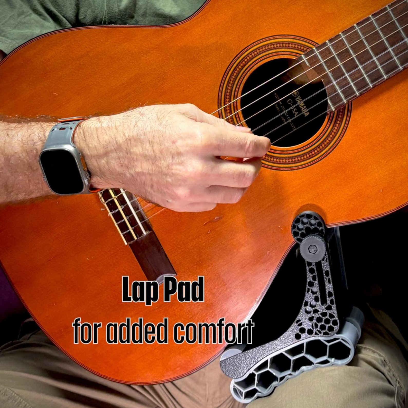The RIFF REST™ for Acoustic Guitar - Ergonomic Leg Rest for Acoustic ...