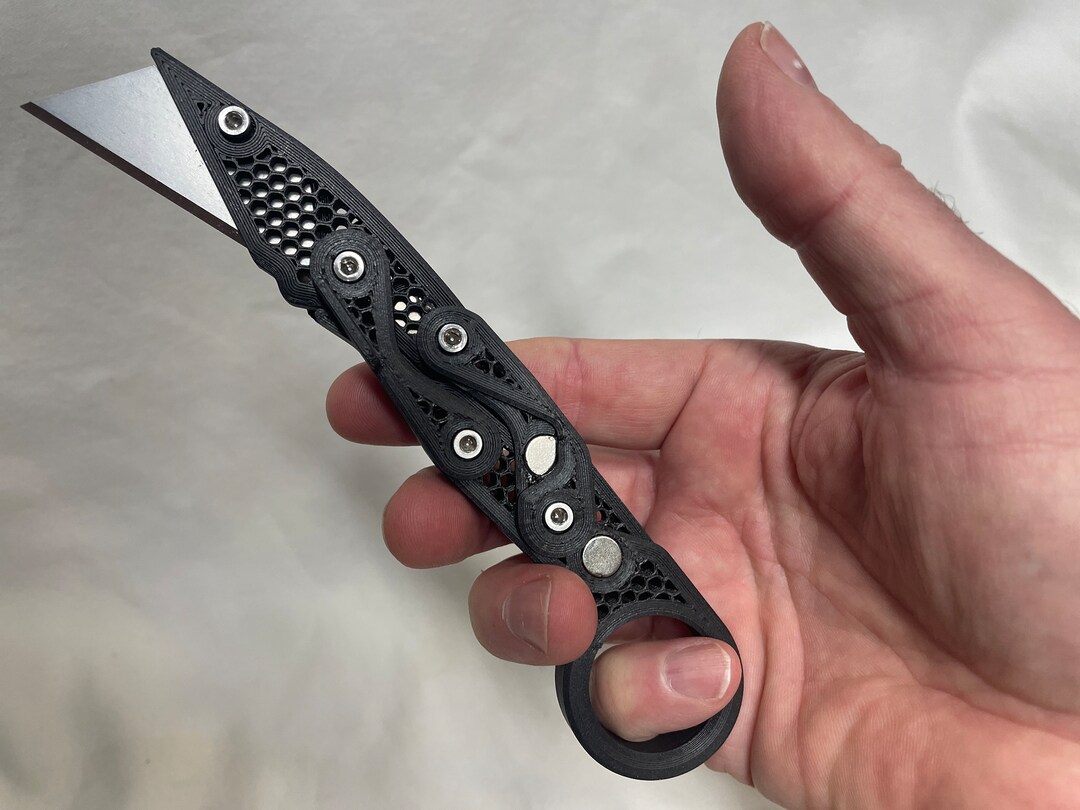 Tactical Utility Knife Handle Honeycomb Carbon Black - Etsy