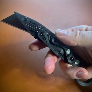 Tactical Utility Knife Handle - Honeycomb Carbon Black - Etsy