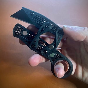 Tactical Utility Knife Handle - Honeycomb Carbon Black - Etsy