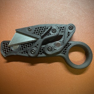 Tactical Utility Knife Handle Honeycomb Carbon Black - Etsy