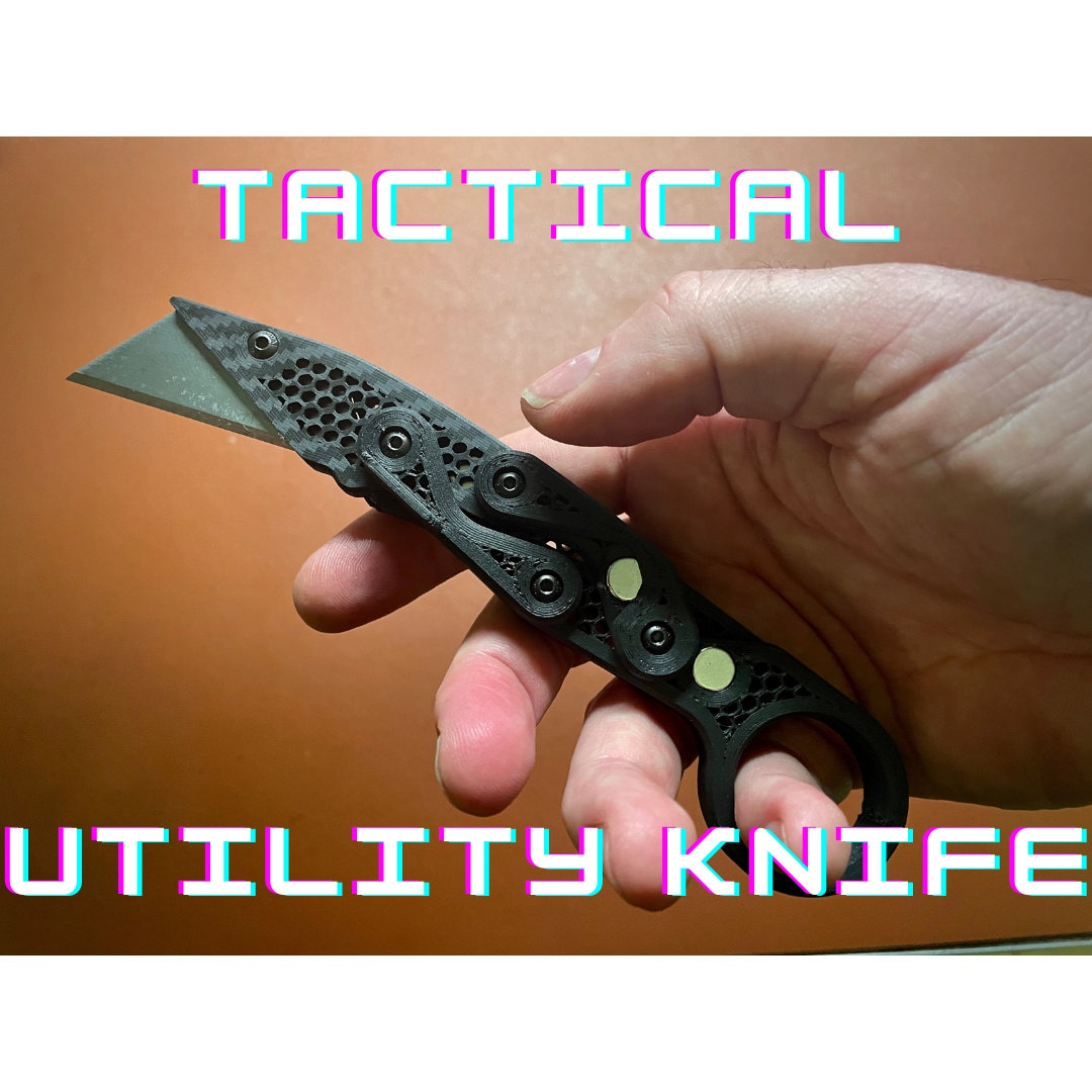 Tactical Utility Knife Handle Honeycomb Carbon Black - Etsy