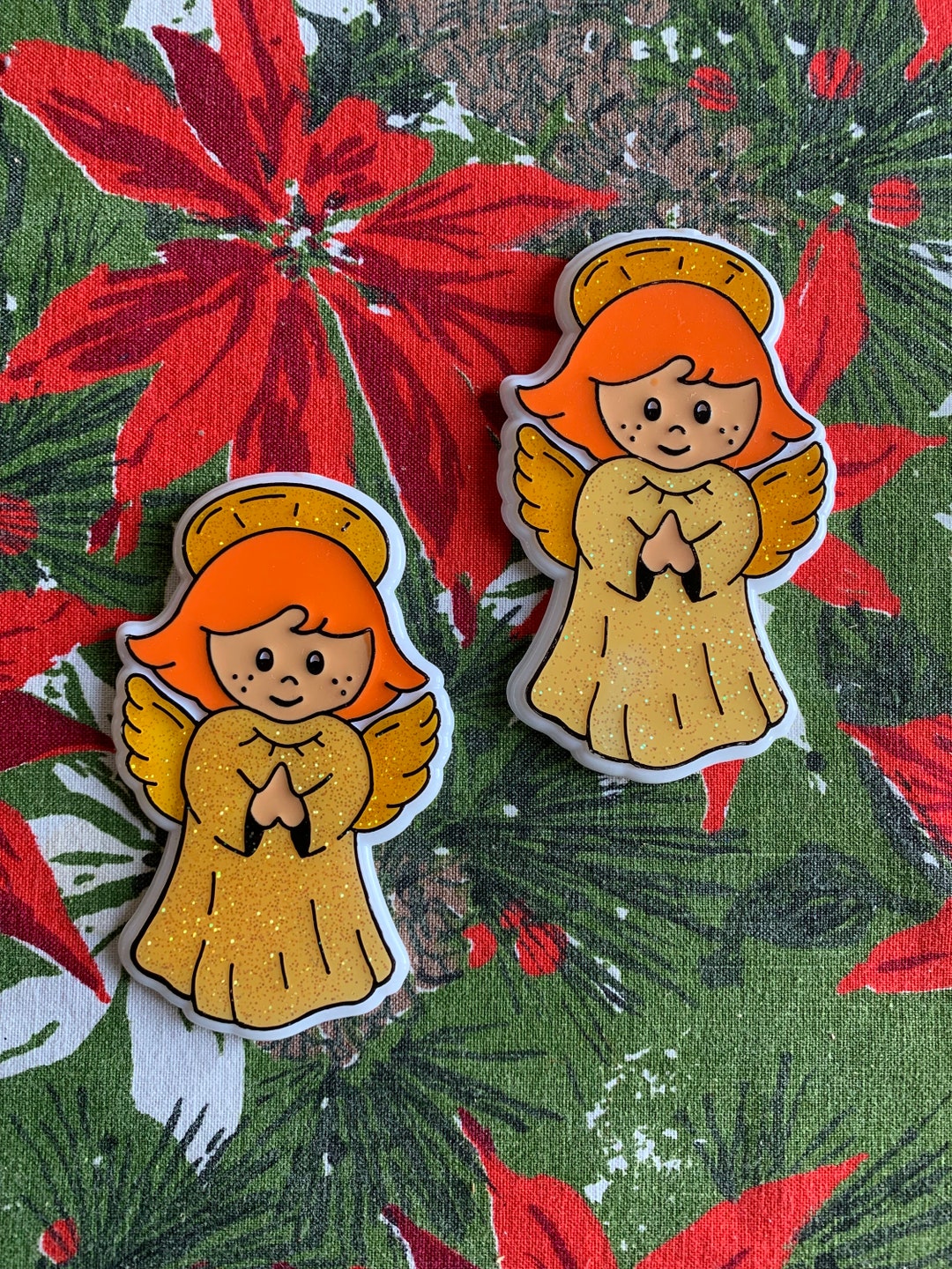 Vintage 1985 Plastic Angel Refrigerator Christmas Magnet 1 - Etsy