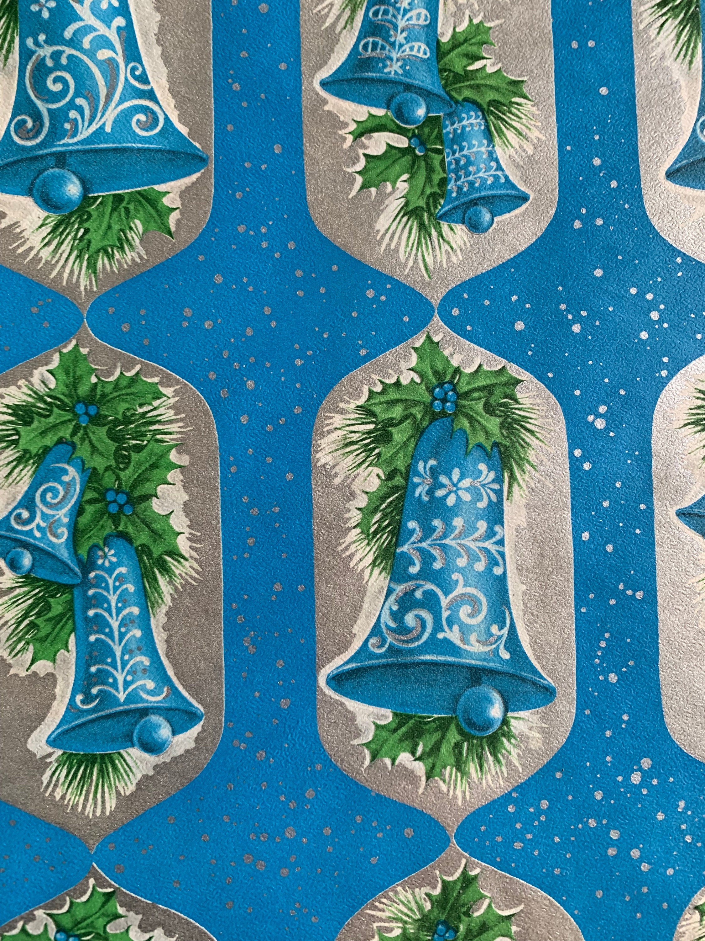 Vintage 70's Christmas Foil Wrapping Paper Lot - Etsy