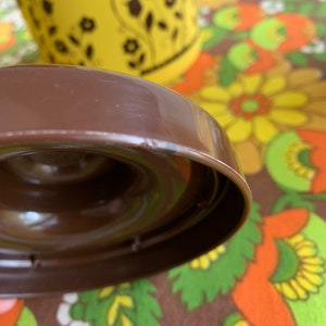 Vintage 70's Yellow & Brown Metal With Plastic Lids Canister Set - Etsy