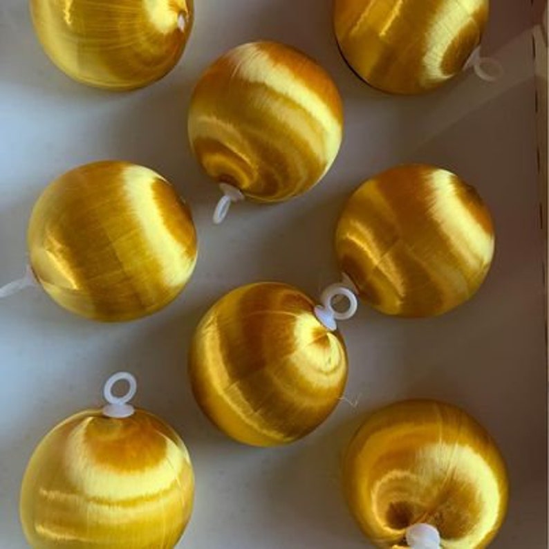 Vintage Christmas Set of 16 Satin Ball Ornaments - Etsy