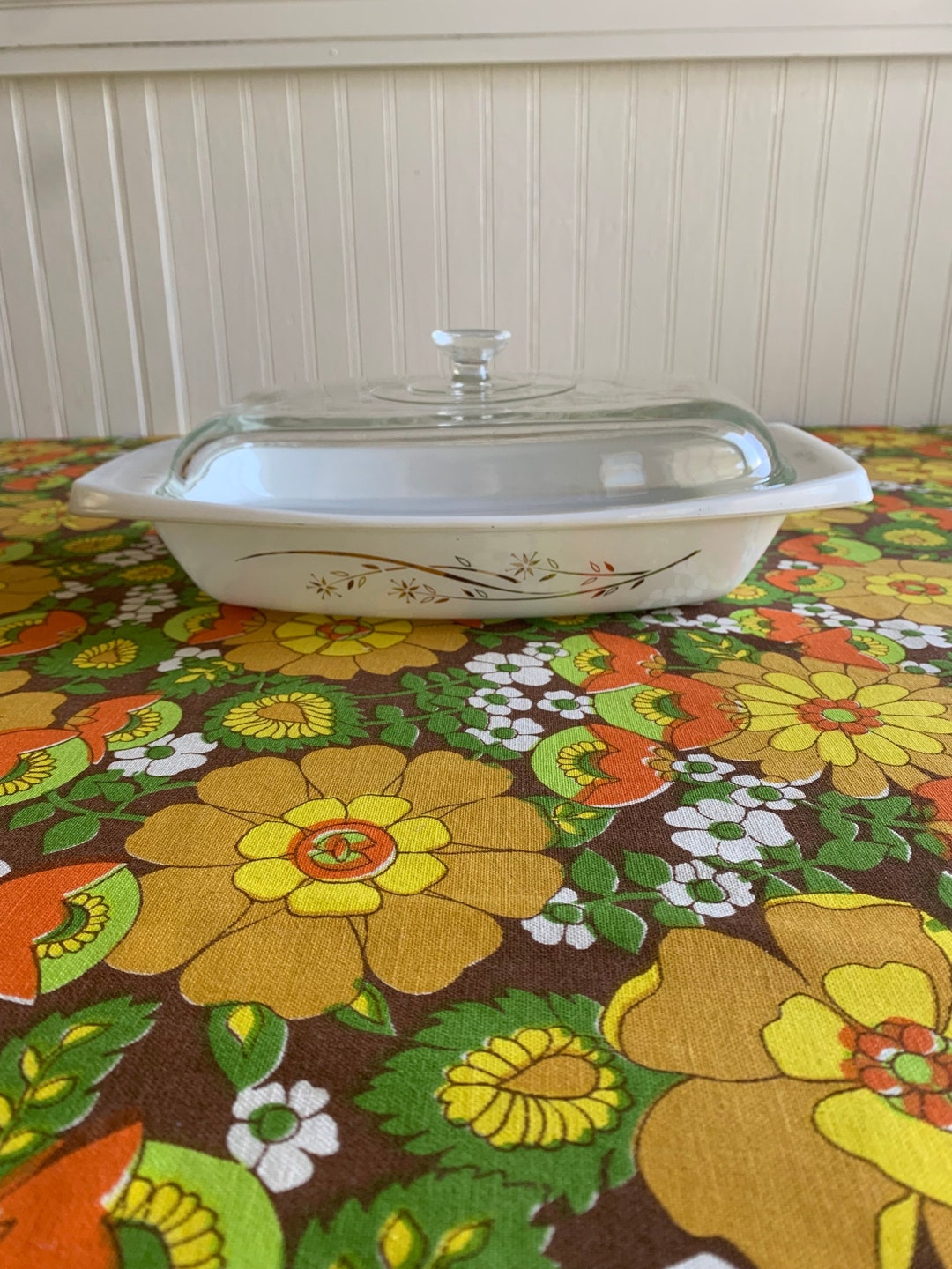 Vintage 60's Golden Honeysuckle Rectangle Pyrex Casserole Dish - Etsy