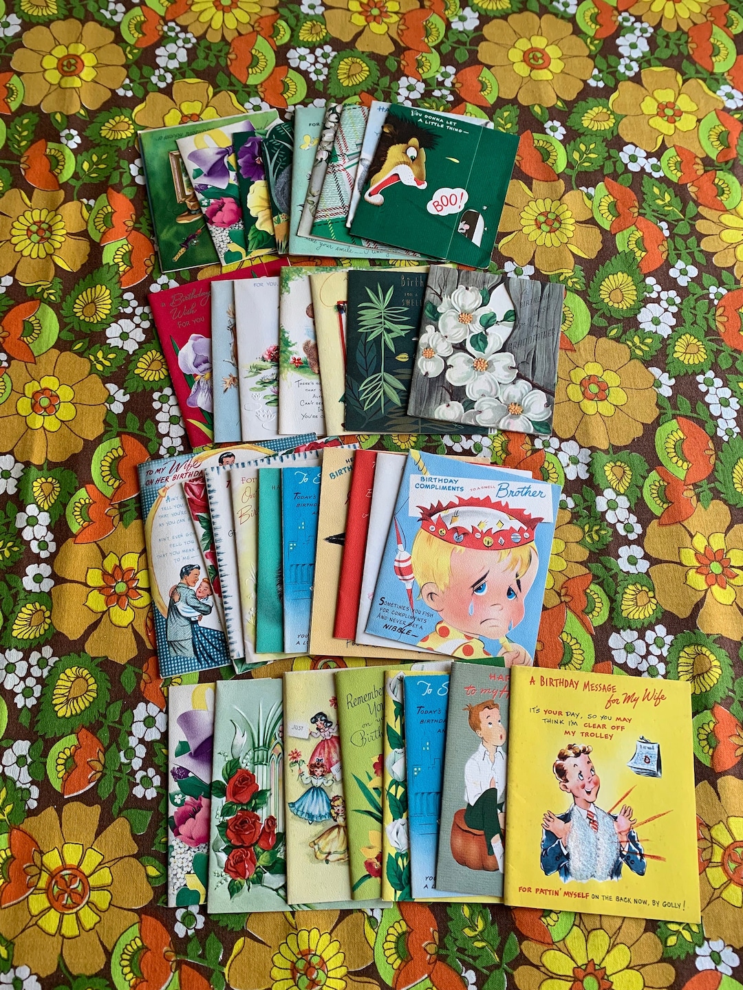 Vintage 60's 70's Set of 35 Unused All Occasion Greeting Cards With 8 ...