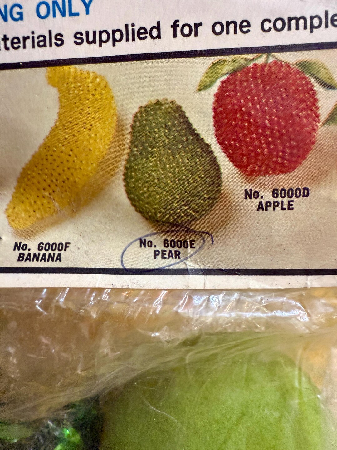 Vintage 1979 Beaded Fruit Craft Kit Pear - Etsy