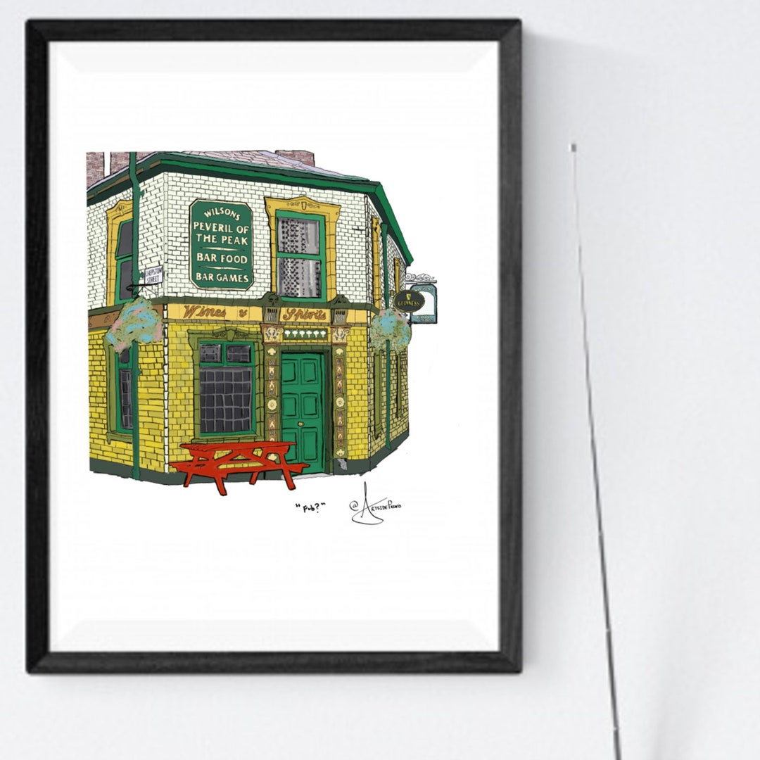 Peveril of the Peak Pub A5 Glossy Print, Manchester UK - Etsy UK