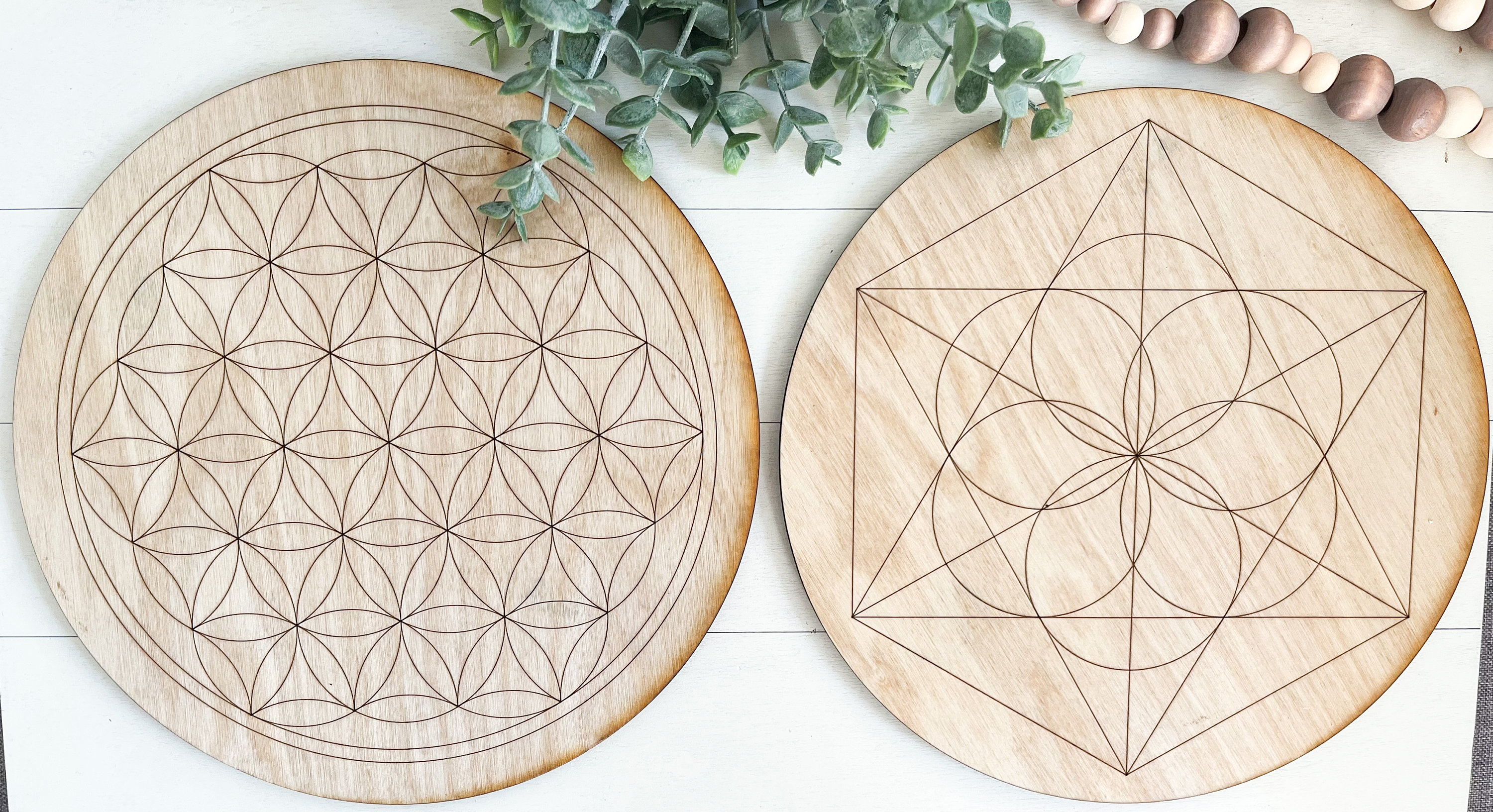 Crystal Grid Boards Sacred Geometry Wooden Crystal Grid - Etsy