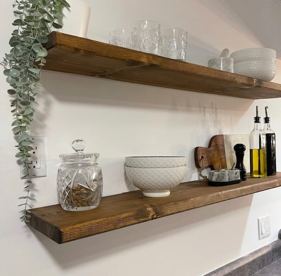 Etsy floating wood shelves store