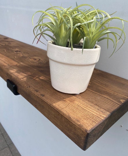 Rustic Shelf | Hand Crafted Solid Wood Shelf | Custom Lengths ...