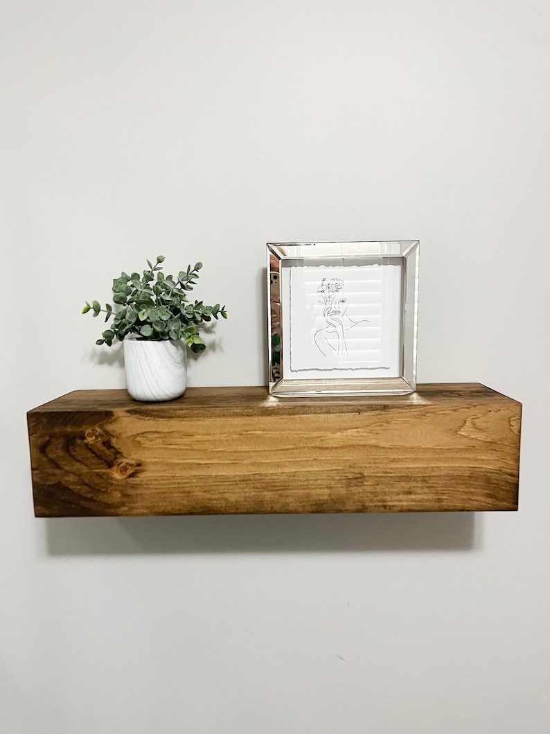 Rustic Floating Shelf Modern Thick Floating Shelf - Etsy