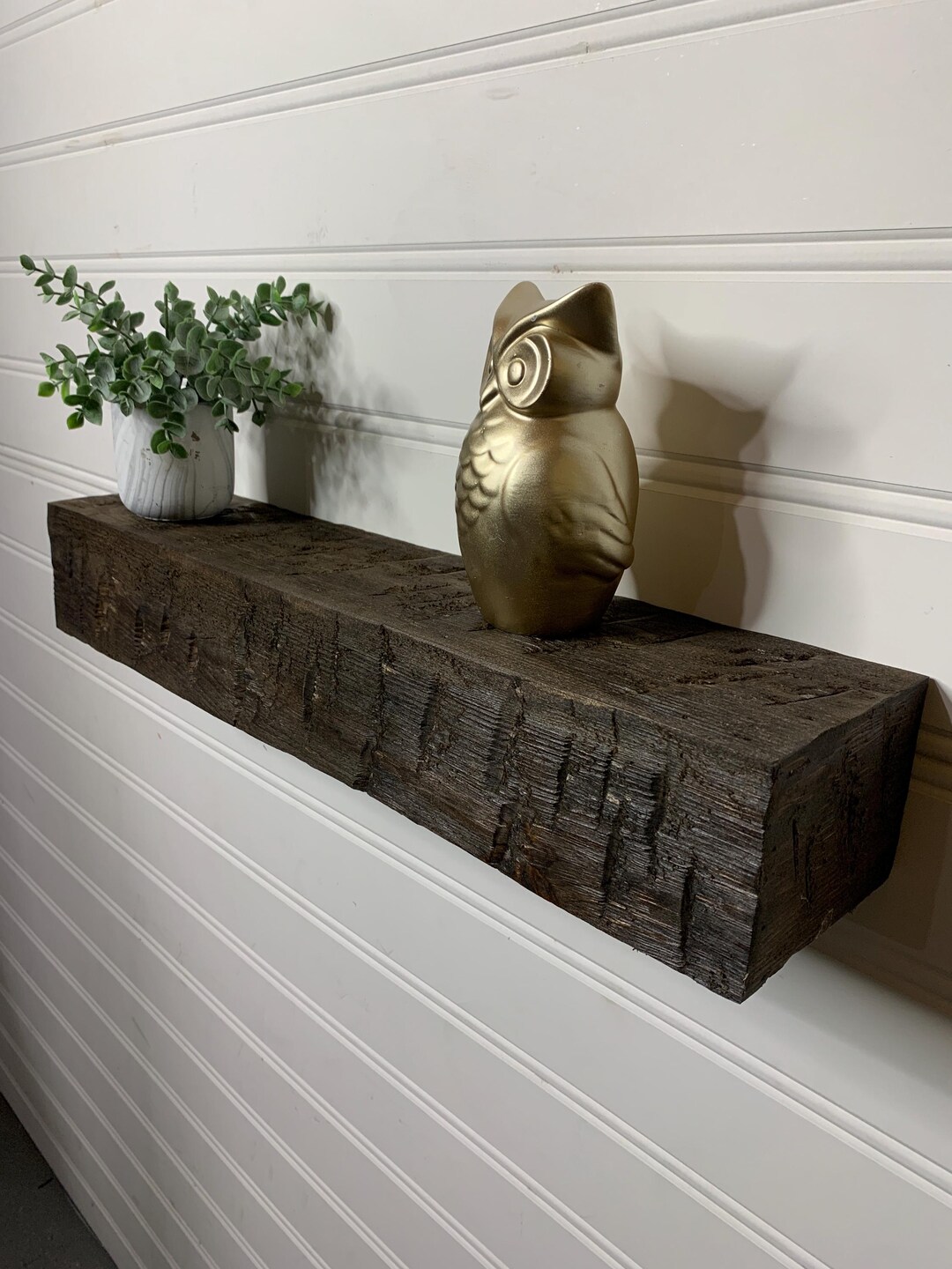 Barn Beam Inspired |fireplace Mantel | Modern Thick Floating Mantel ...