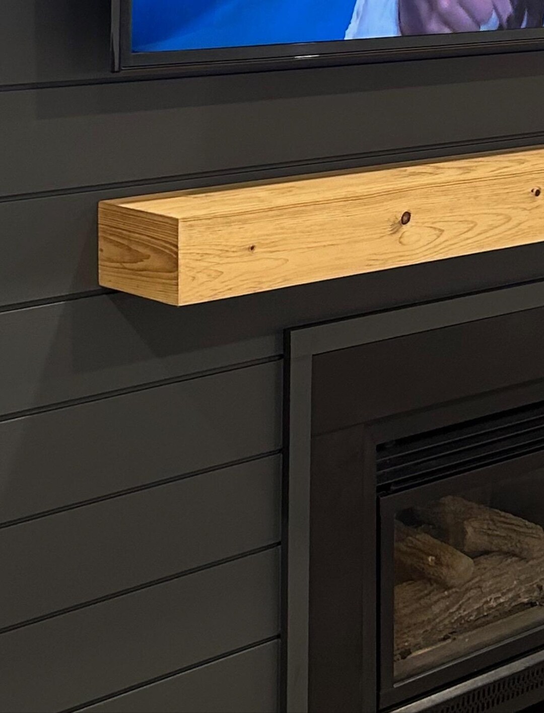 Custom Wood Mantle for Fireplace/ Handcrafted Solid Wood Mantle/ Modern ...