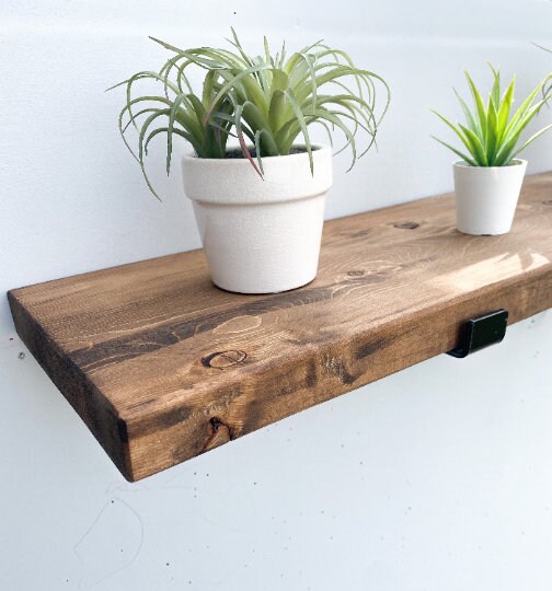 Rustic Shelf | Hand Crafted Solid Wood Shelf | Custom Lengths ...