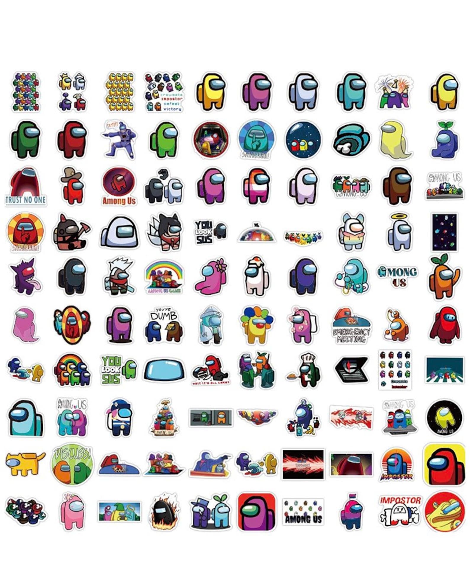 25 Pc Among Us Character Imposter Stickers Etsy
